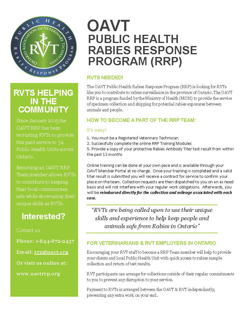 Registered Veterinary Technicians — Ontario Association of Veterinary ...